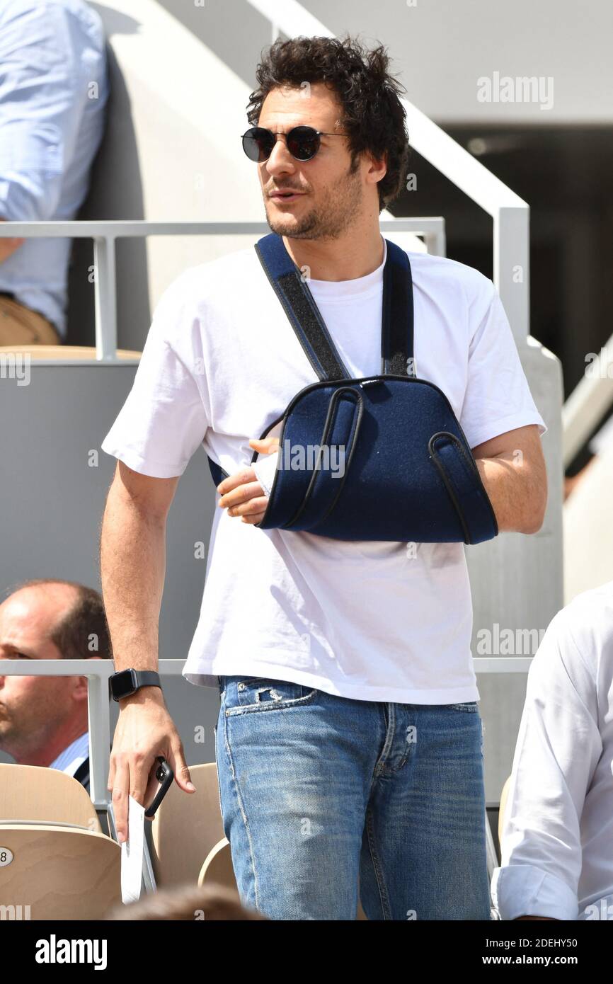 Amir Haddad - wearing a cast for his injured left wrist attends the ...