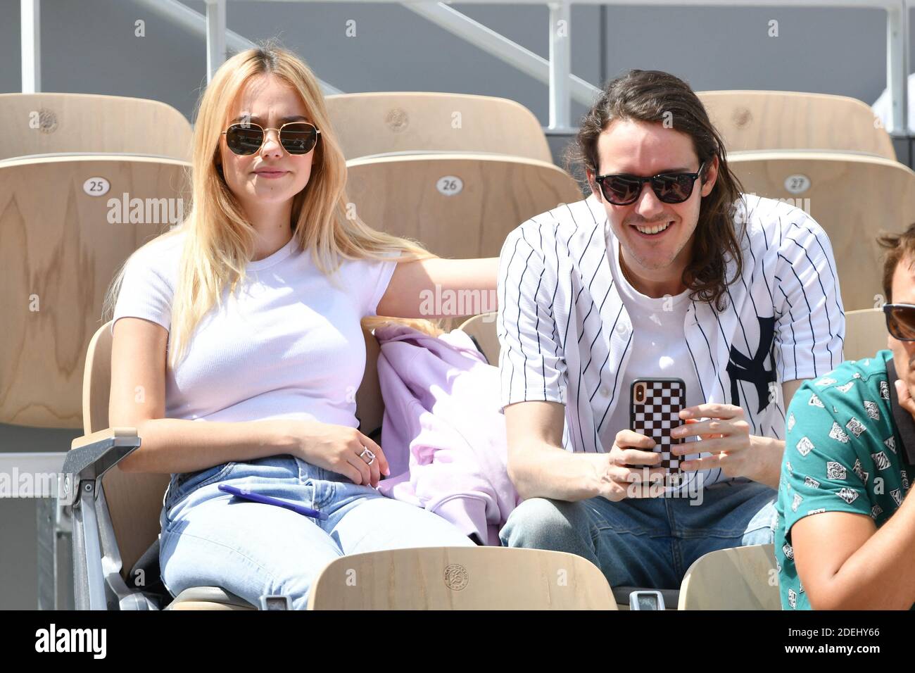 Cesar Domboy and his girlfriend attend the 2019 French Tennis Open ...