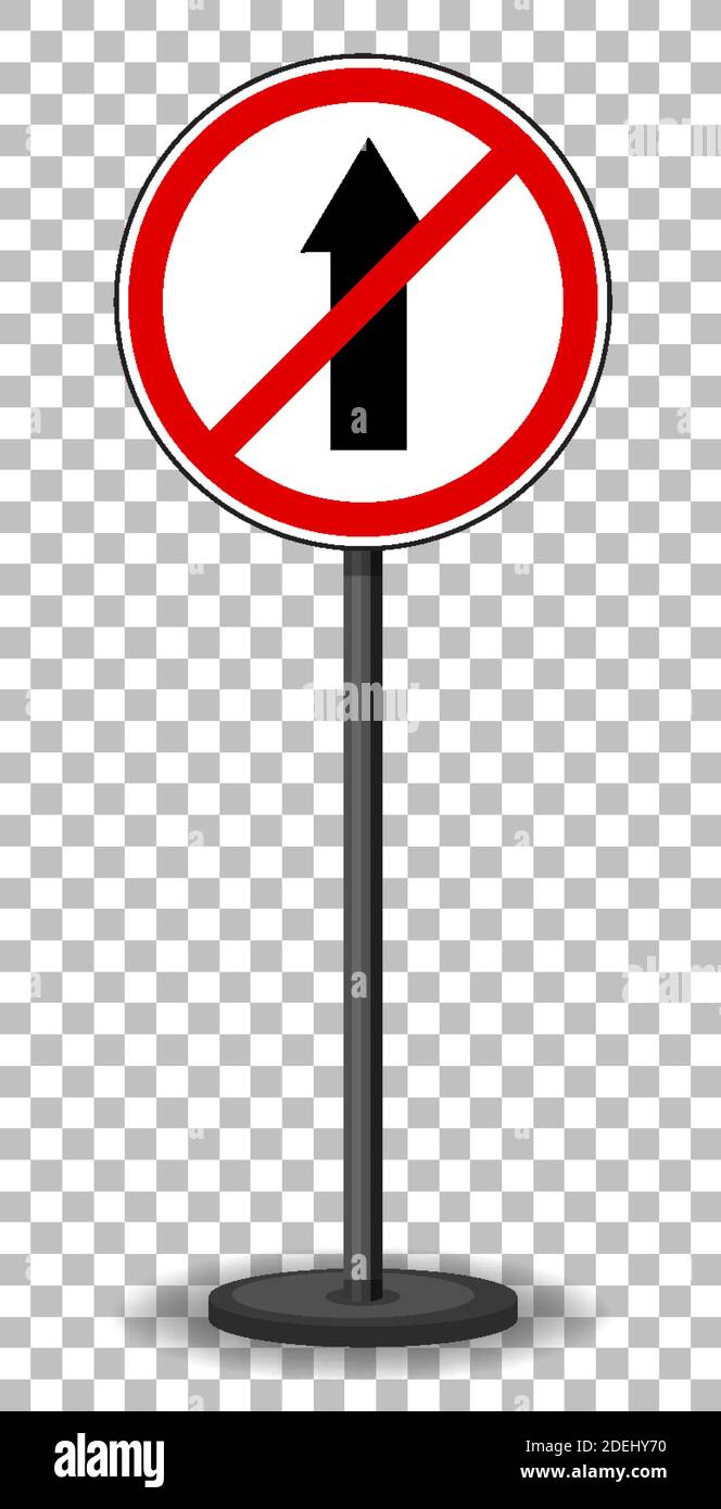 Red traffic sign on transparent background illustration Stock Vector ...