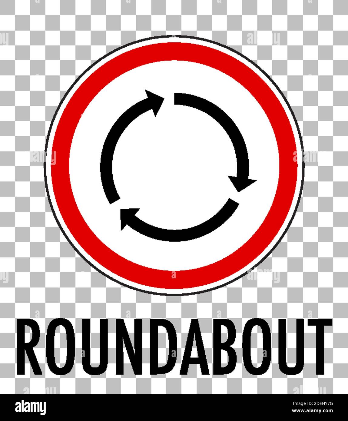 Red traffic sign on transparent background illustration Stock Vector ...