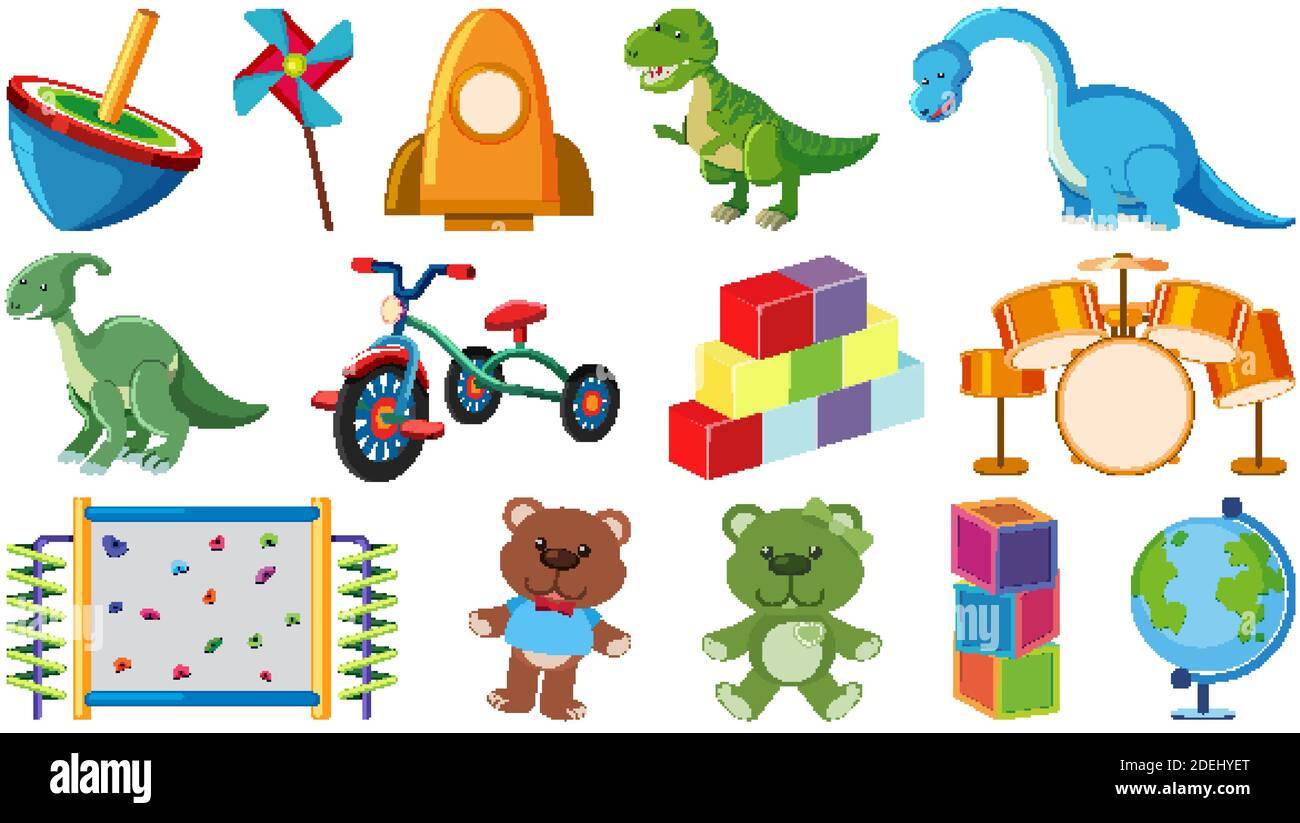 Set of children toys illustration Stock Vector Image & Art - Alamy