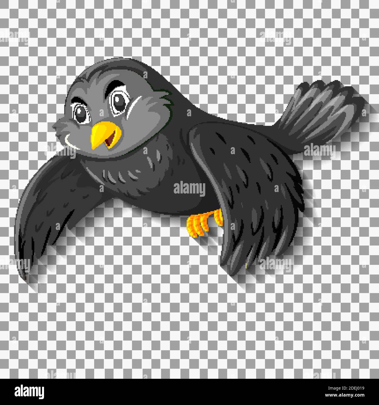 Black bird cartoon character illustration Stock Vector Image & Art - Alamy
