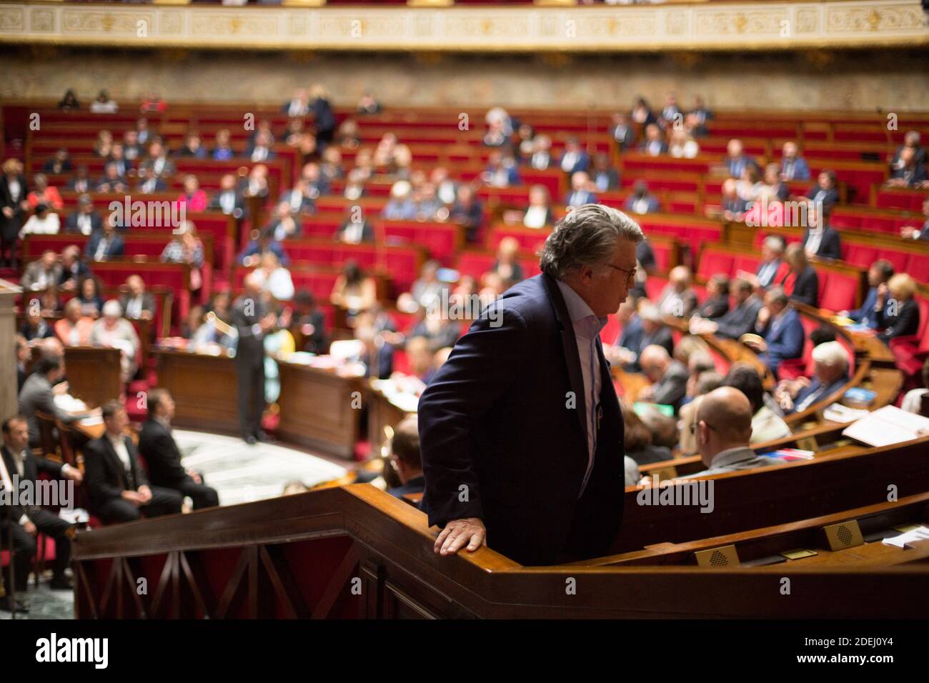 French deputy Rassemblement National ( RN ) Gilbert Collard during a ...
