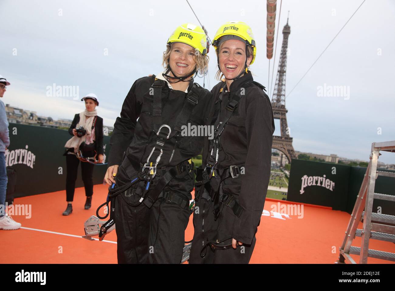France Pierron and Mary Patrux attends the Smash Perrier event, a 800 ...