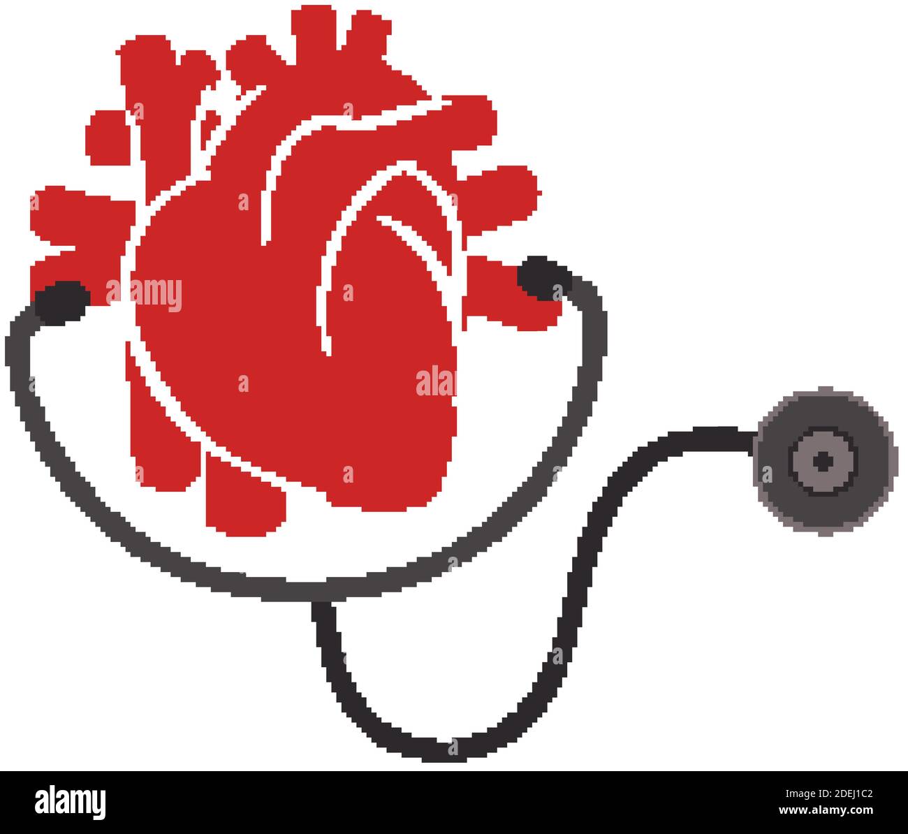 Isolated red heart symbol on white background illustration Stock Vector ...
