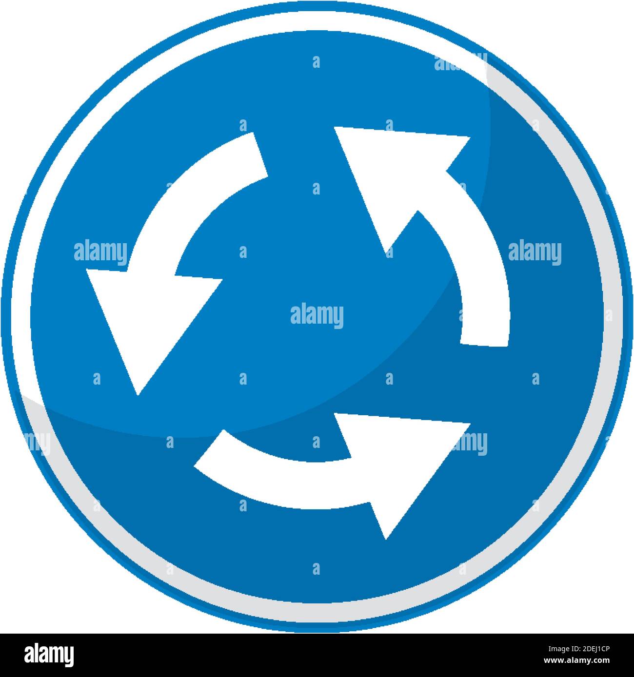 Blue traffic sign on white background illustration Stock Vector Image ...