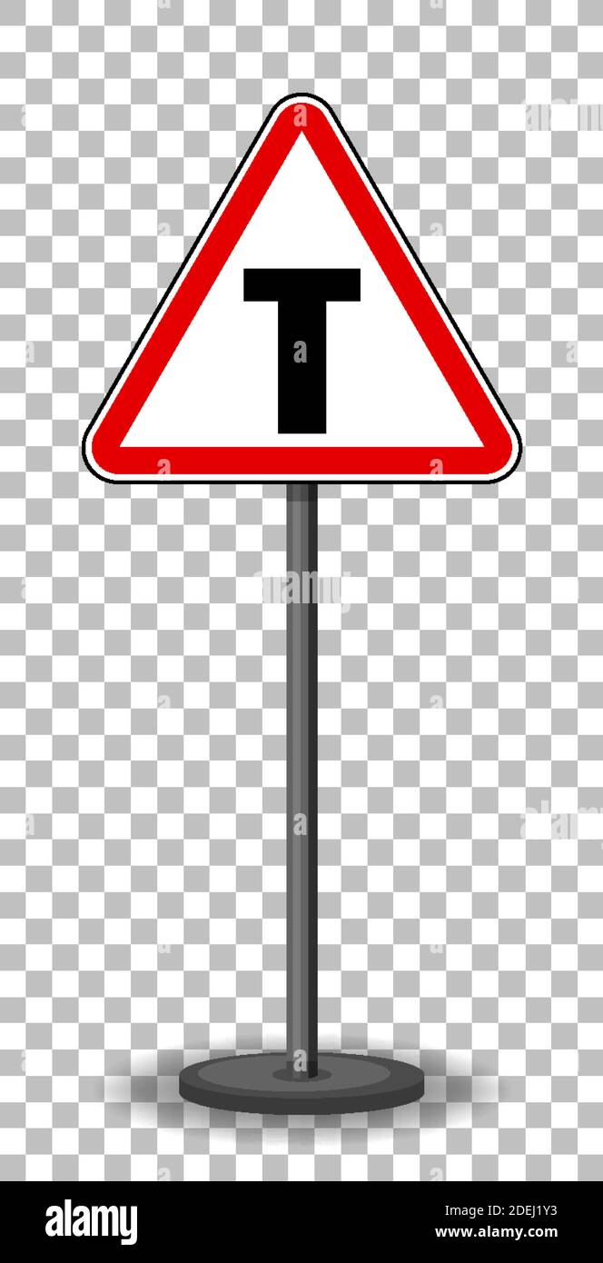 Red traffic sign on transparent background illustration Stock Vector ...