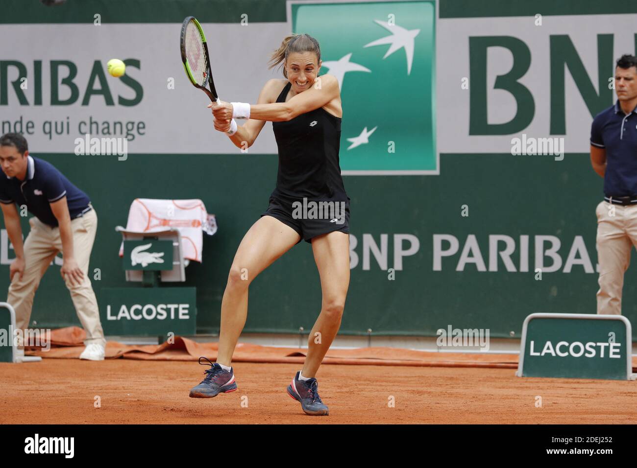 Croatia's Petra Martic playing in the third round of the 2019 BNP ...