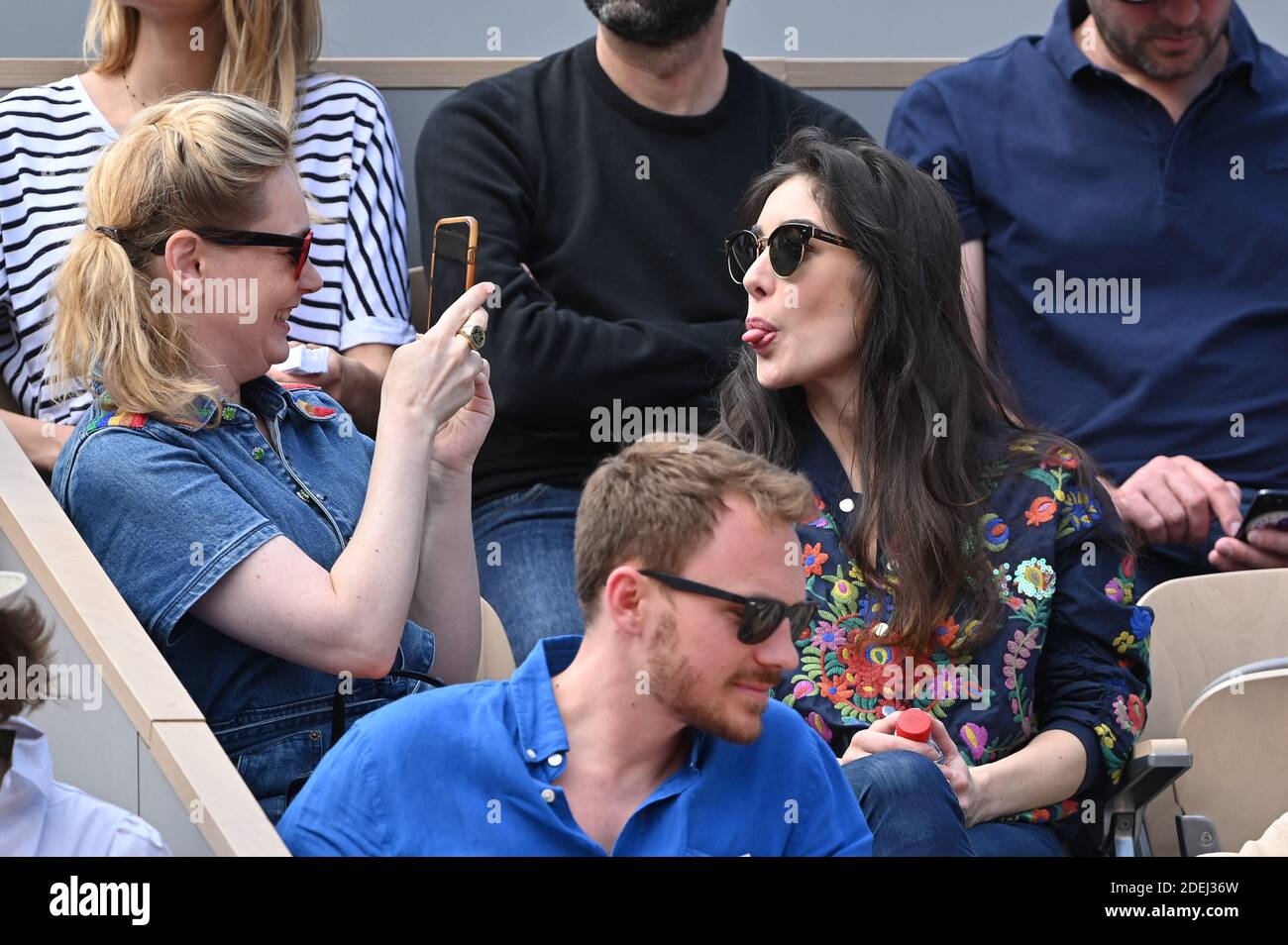 Julie Judd and Fanny Valette attend the 2019 French Tennis Open - Day ...