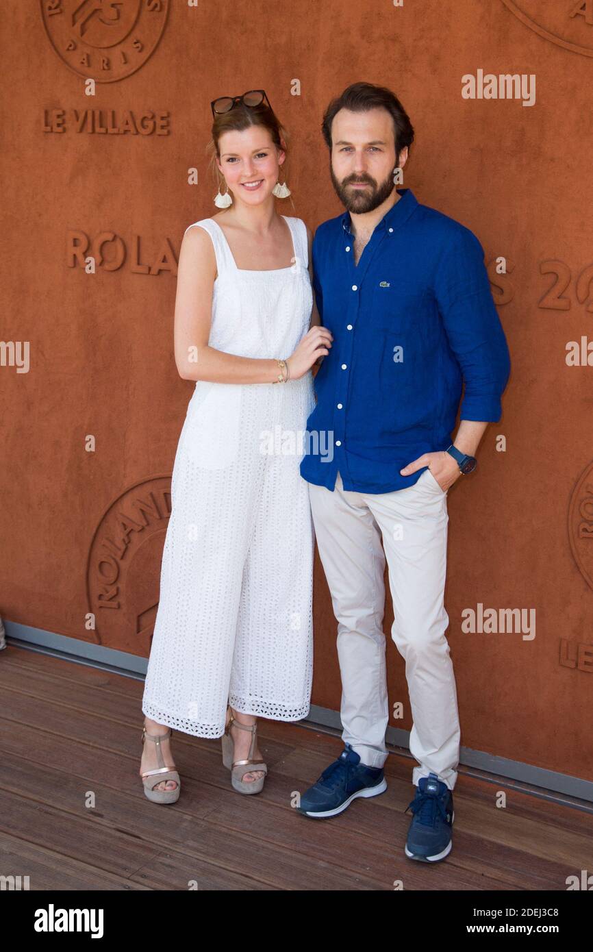 Charlotte Peretti and Antoine Gouy in Village during French Tennis Open ...