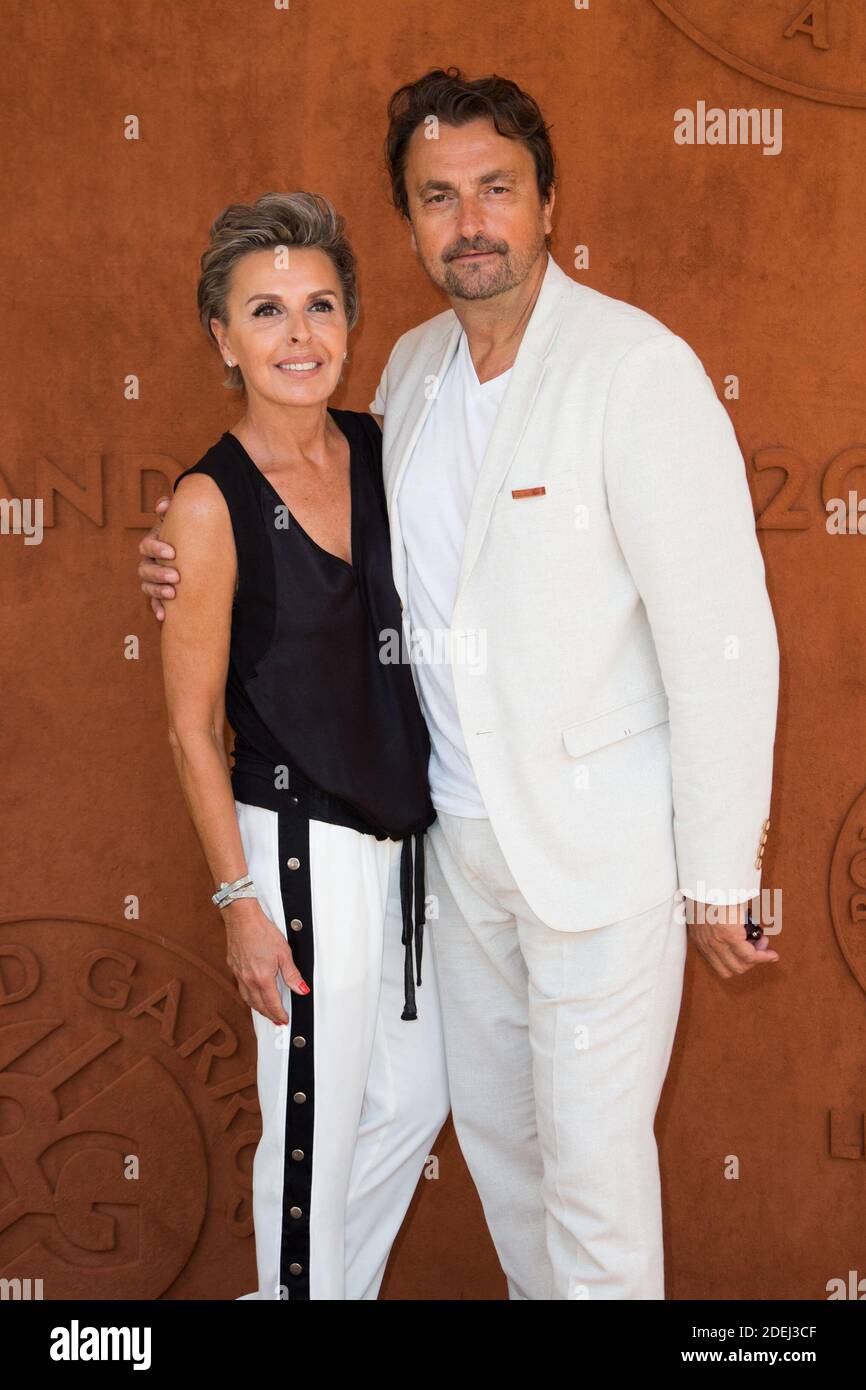 Henri Leconte and Maria Dowlatshahi in Village during French Tennis ...