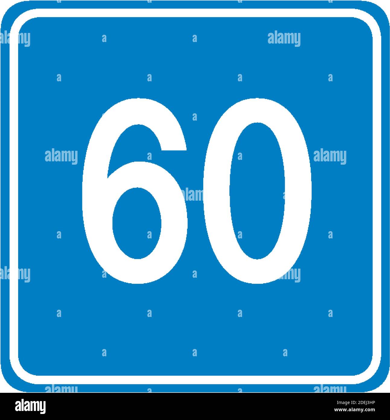 Blue minimum speed limit 60 road sign isolated on transparent ... Blue minimum speed limit 60 road sign isolated on transparent ...