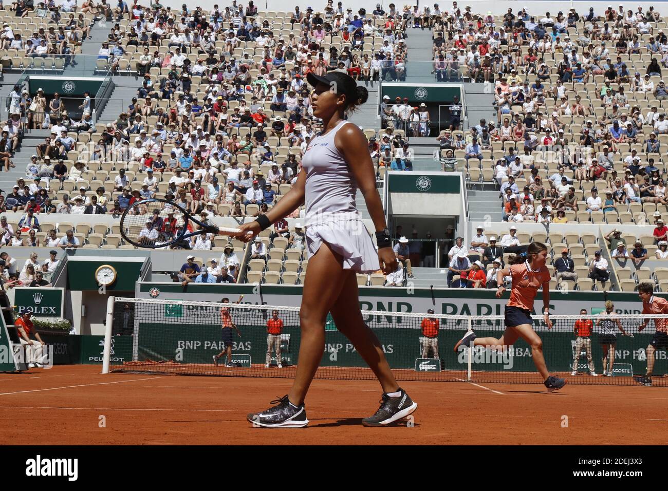 Japan's Naomi Osaka playing in the third round of the 2019 BNP Paribas ...