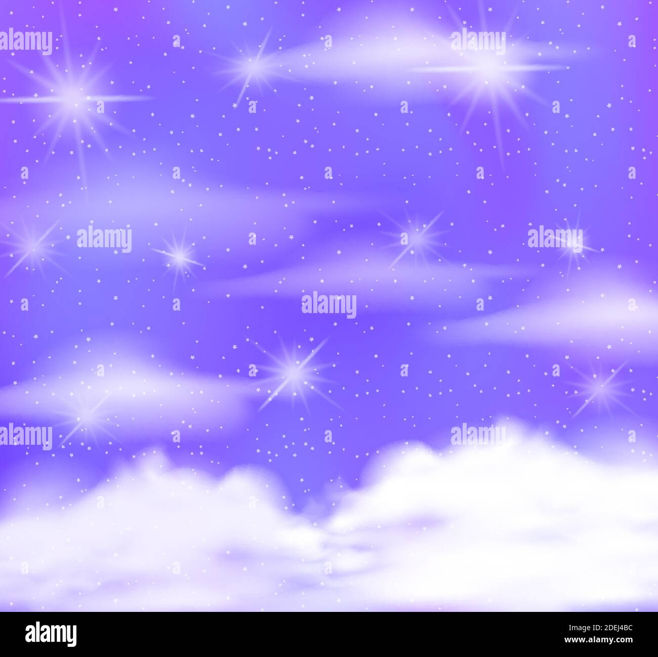 Magic fairy tale pastel sky background illustration Stock Vector Image ...