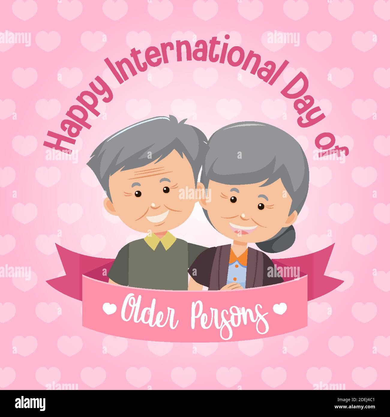International day of older persons banner illustration Stock Vector ...