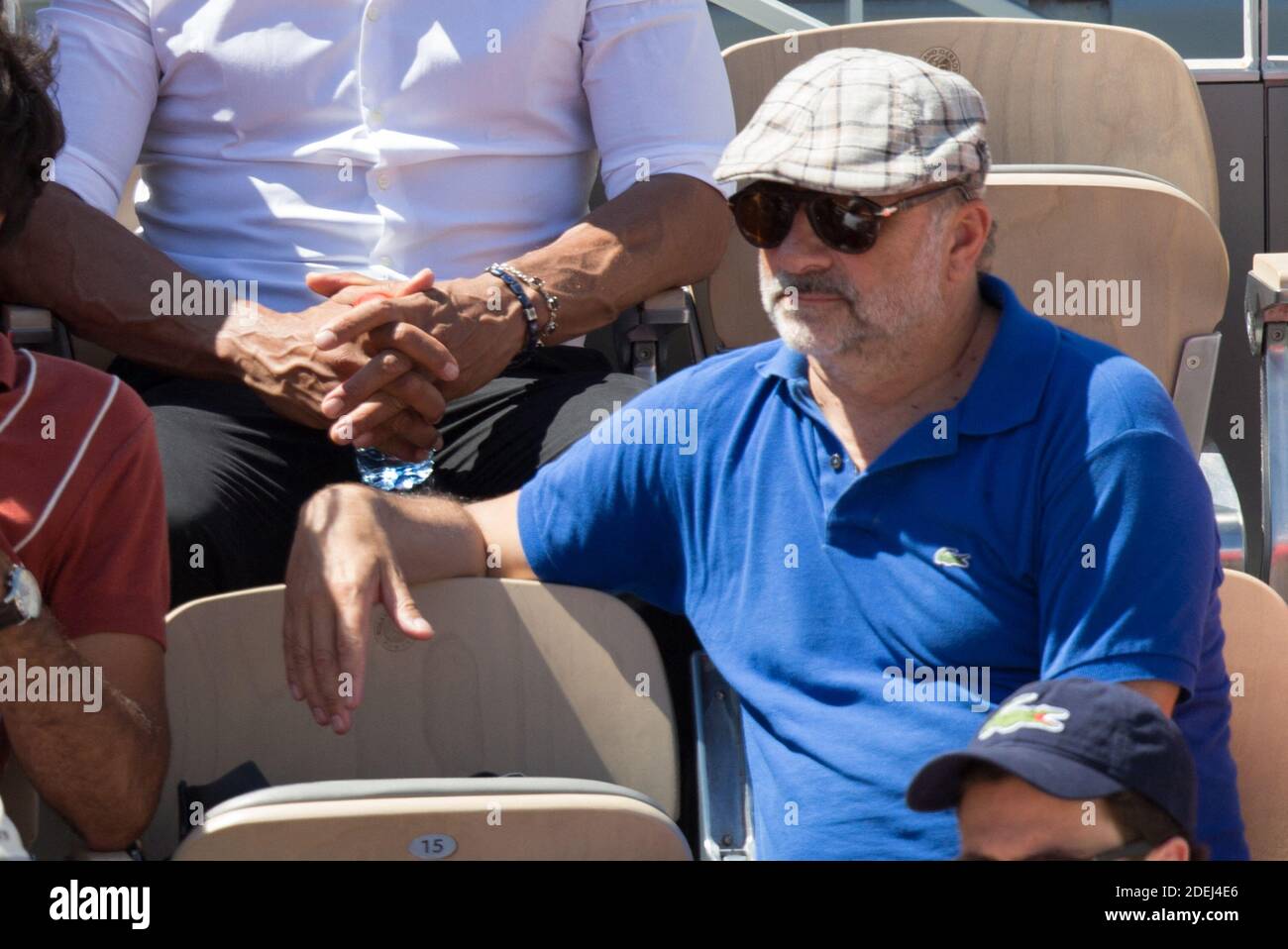 Antoine Dulery in stands during French Tennis Open at Roland-Garros ... Antoine Dulery in stands during French Tennis Open at Roland-Garros ...