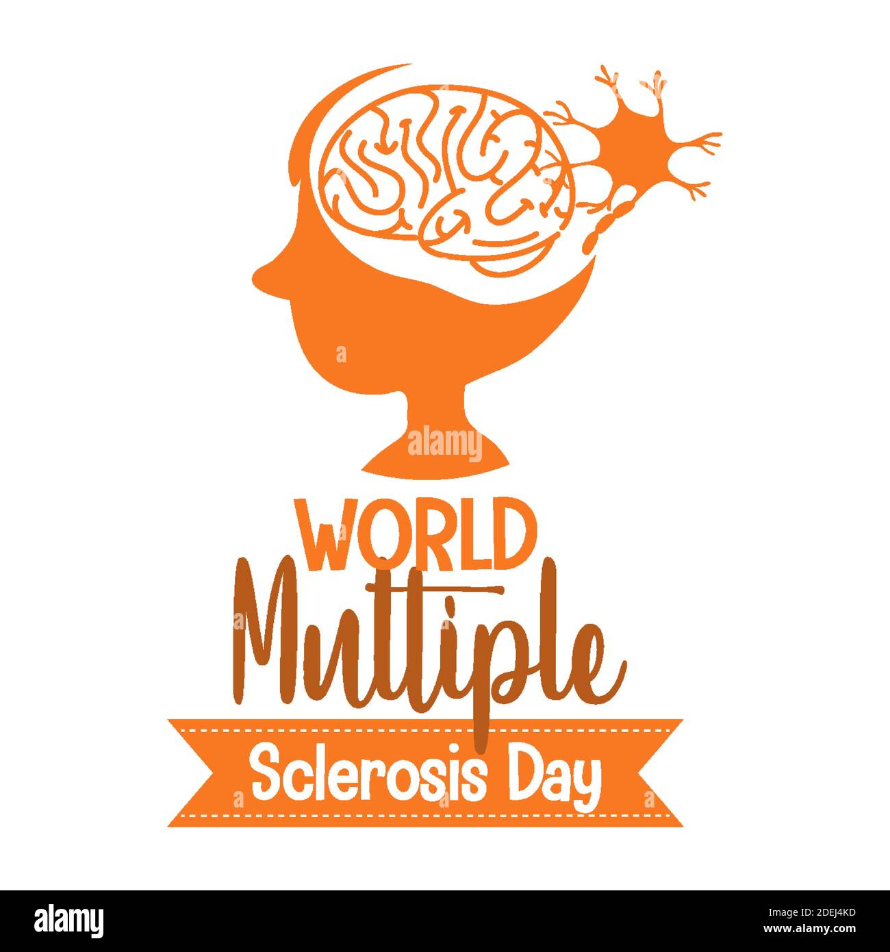 World Multiple Sclerosis Day logo or banner on world map background ...