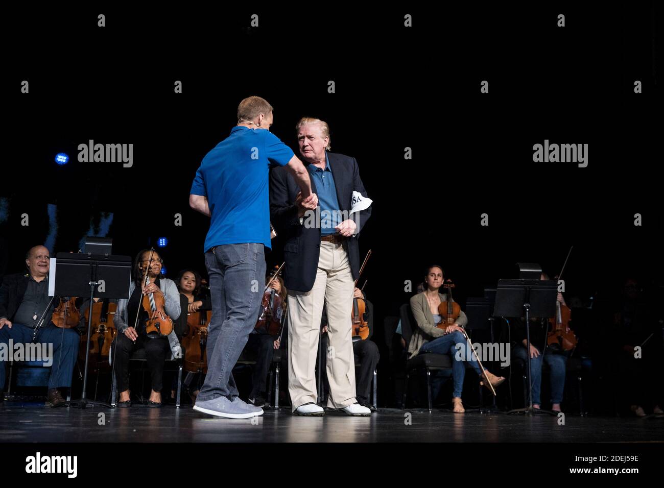 President Donald Trump makes a surprise visit to McLean Bible Church in ...