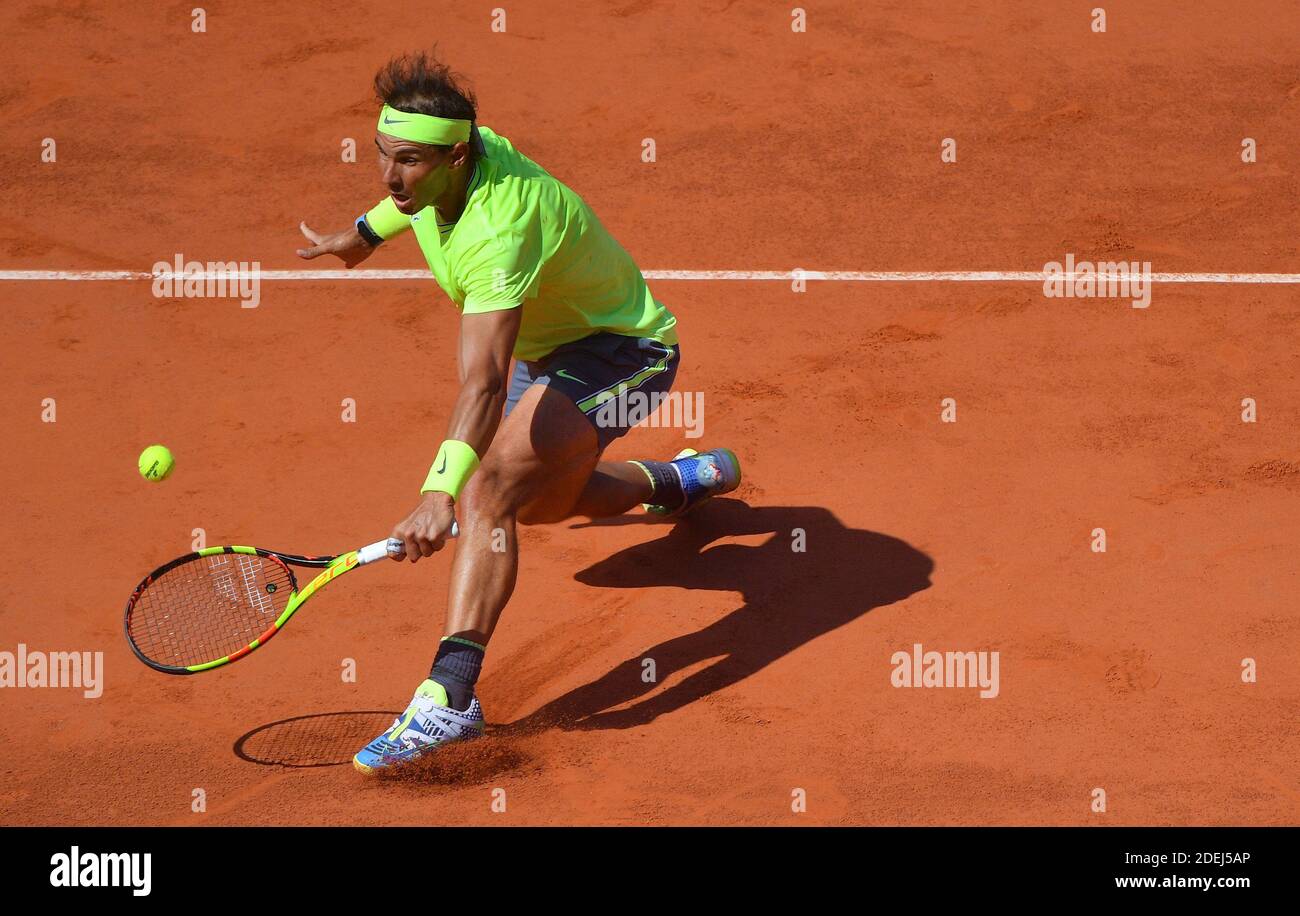 Spain's Rafael Nadal playing in the1/8 of final of the 2019 BNP Paribas ...