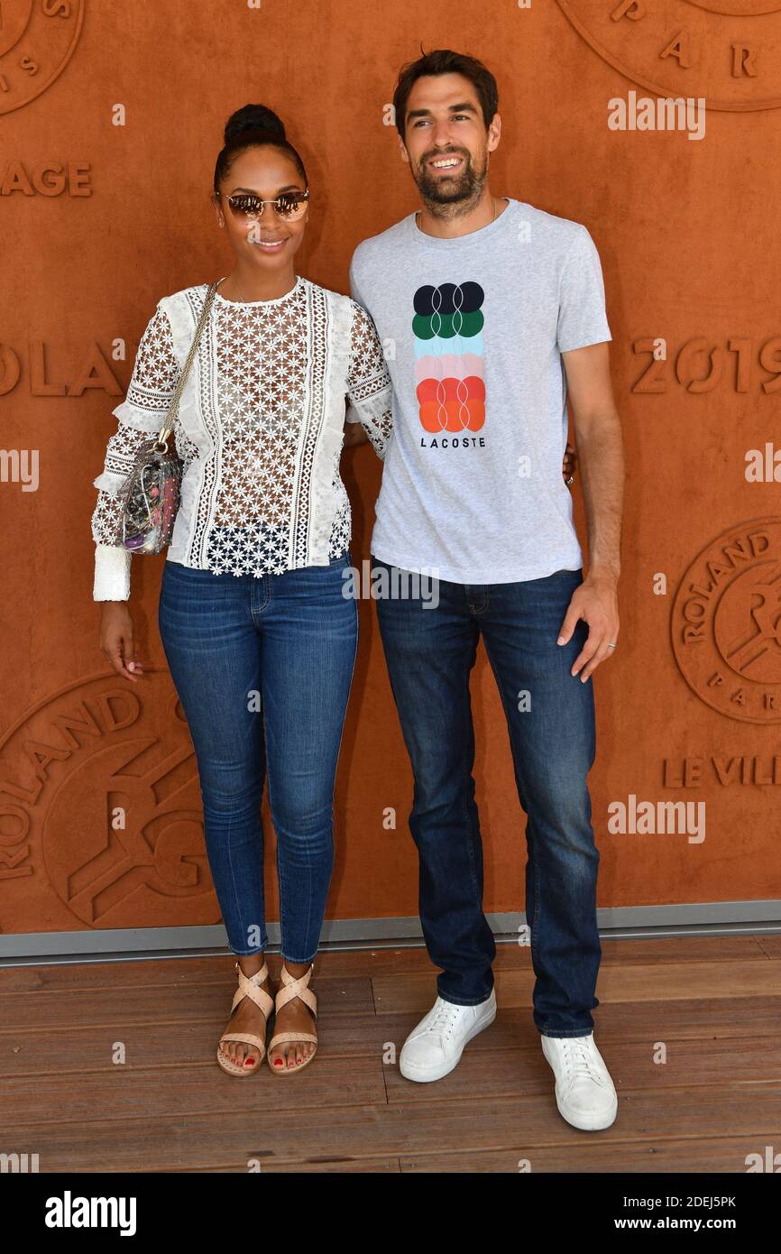 Tennisman Jeremy Chardy and wife model Susan Gossage in the village ...