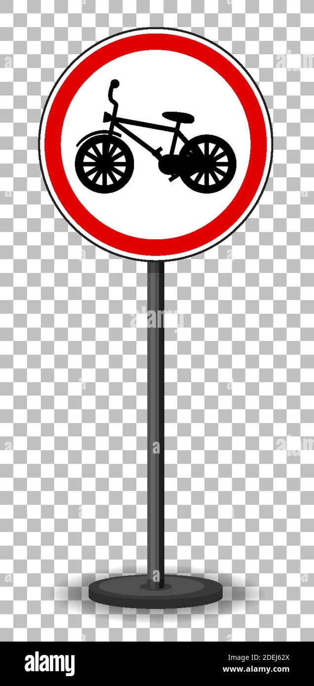 Red traffic sign on transparent background illustration Stock Vector ...