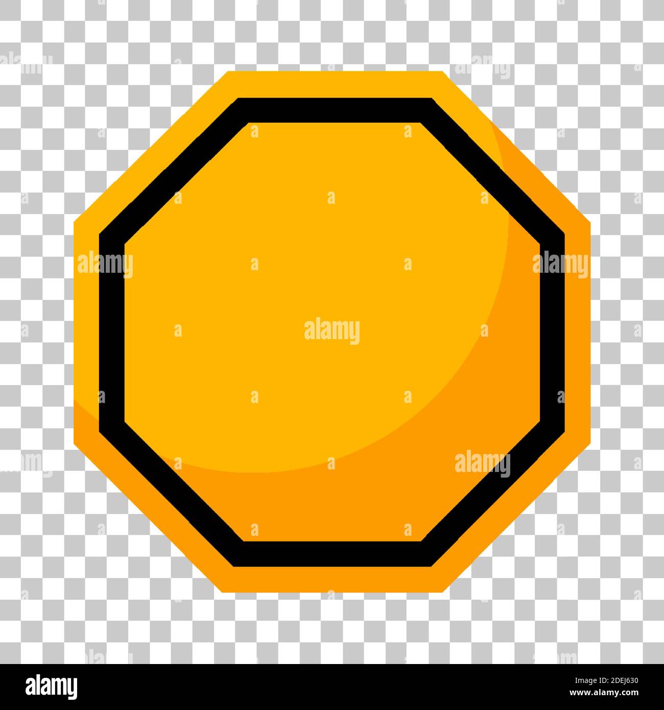 Empty yellow traffic sign on transparent background illustration Stock ...