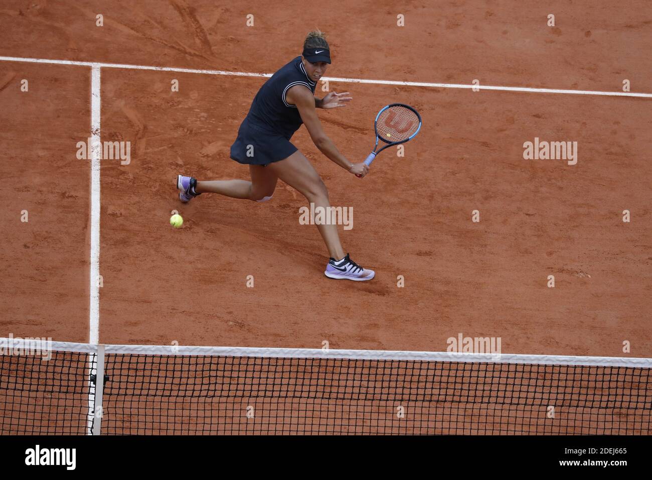 USA's Madison Keys playing in the1/8 of final of the 2019 BNP Paribas ...