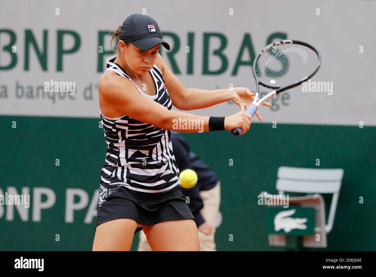 Australia's Ashleigh Barty playing in the1/8 of final of the 2019 BNP ...
