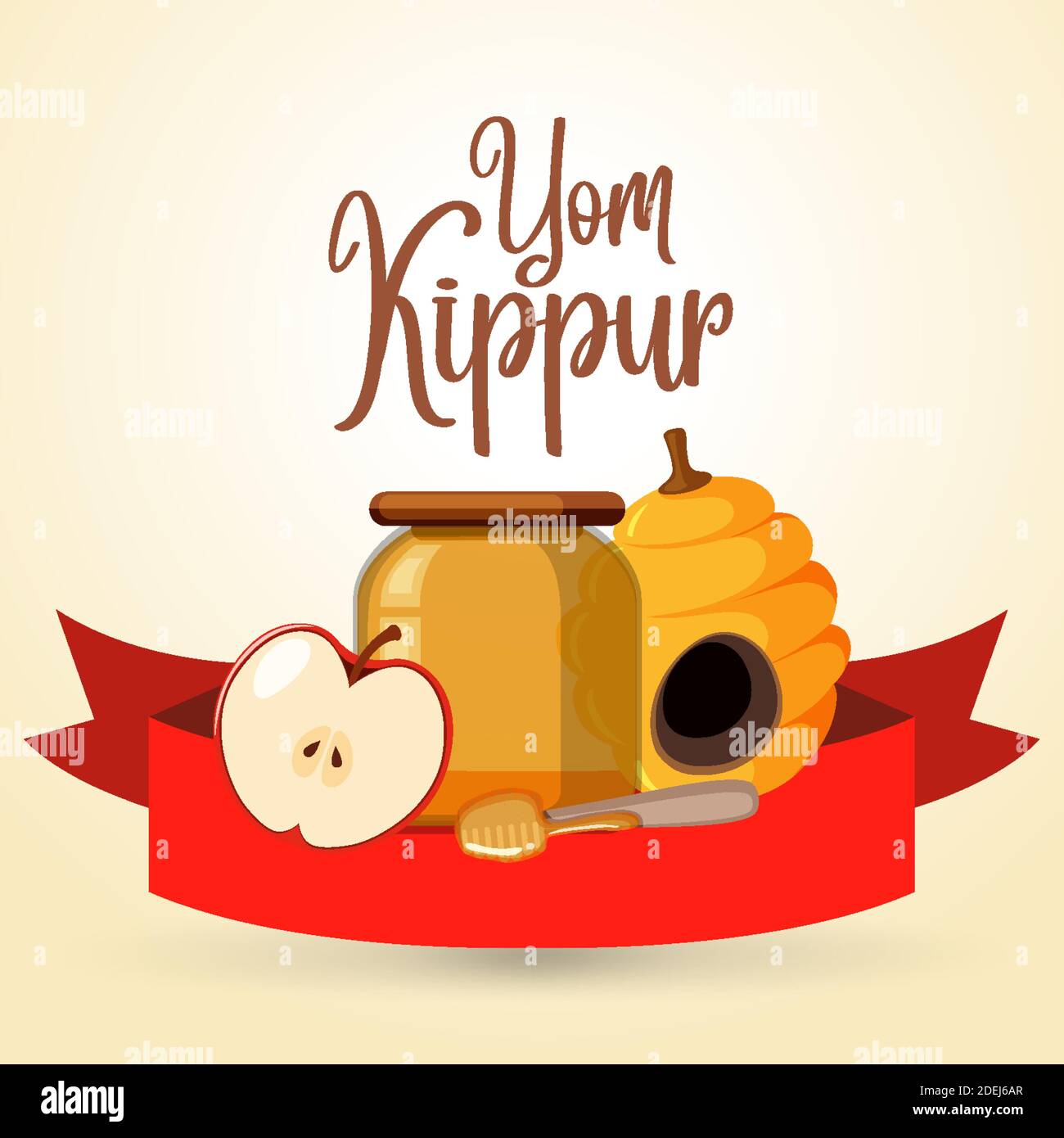 Yom Kippur logo greeting card template or background illustration Stock ...
