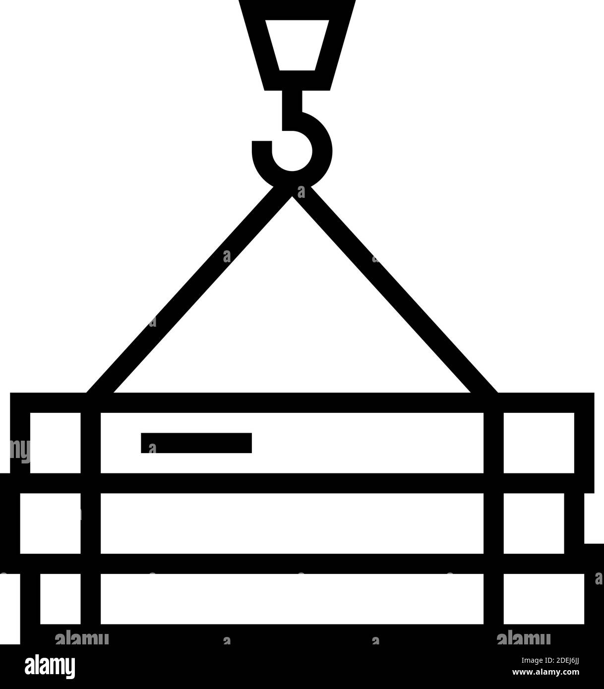 building materials transportation line icon vector illustration Stock ...