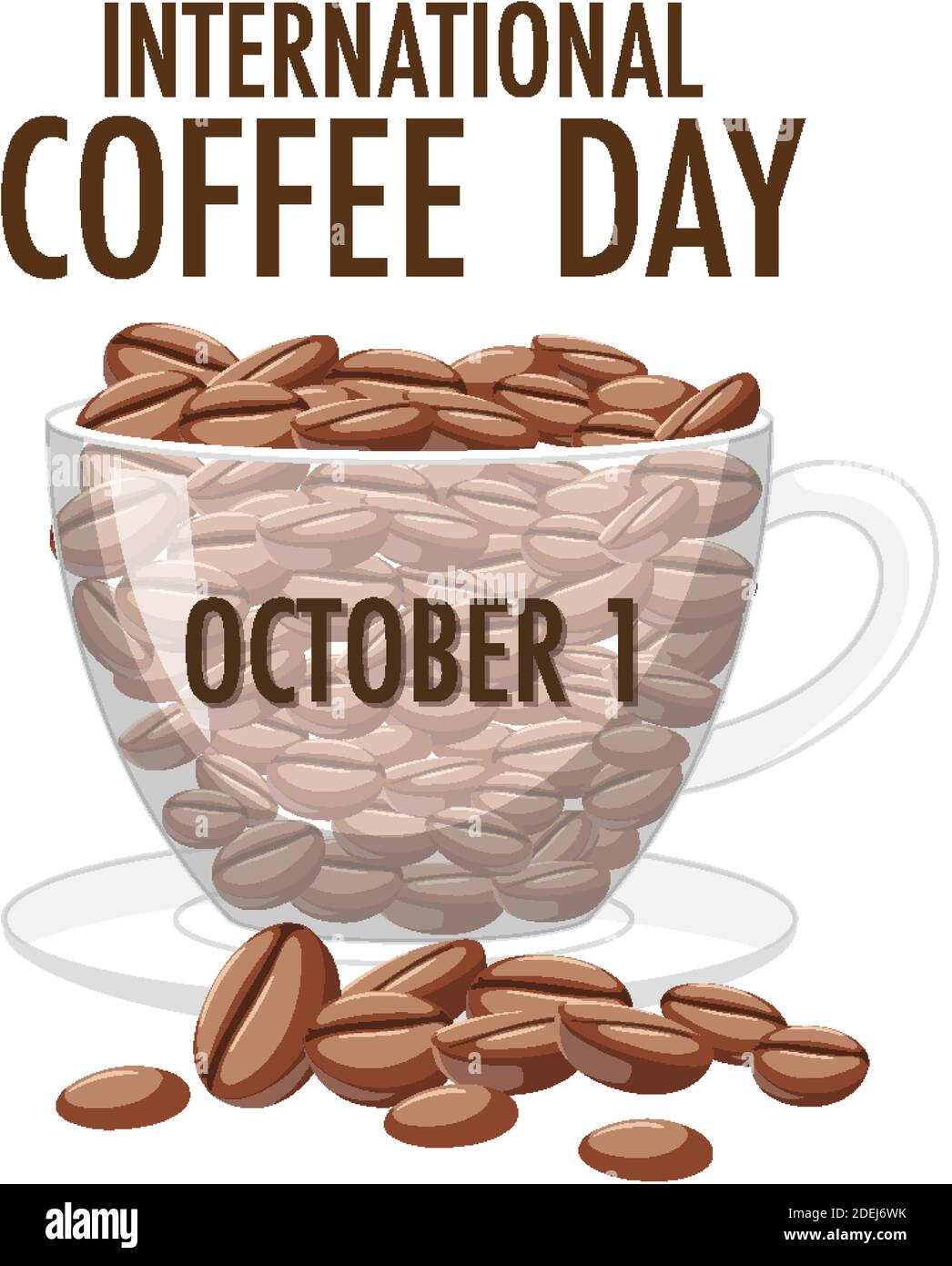 International coffee day letter banner illustration Stock Vector Image ...