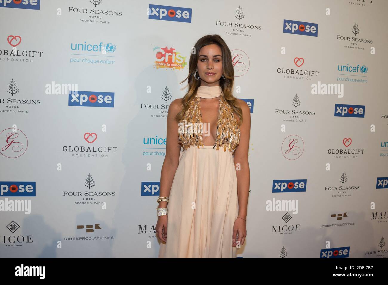 Elisa Bachir Bey attending the Global Gift Gala in aid of Unicef France ...