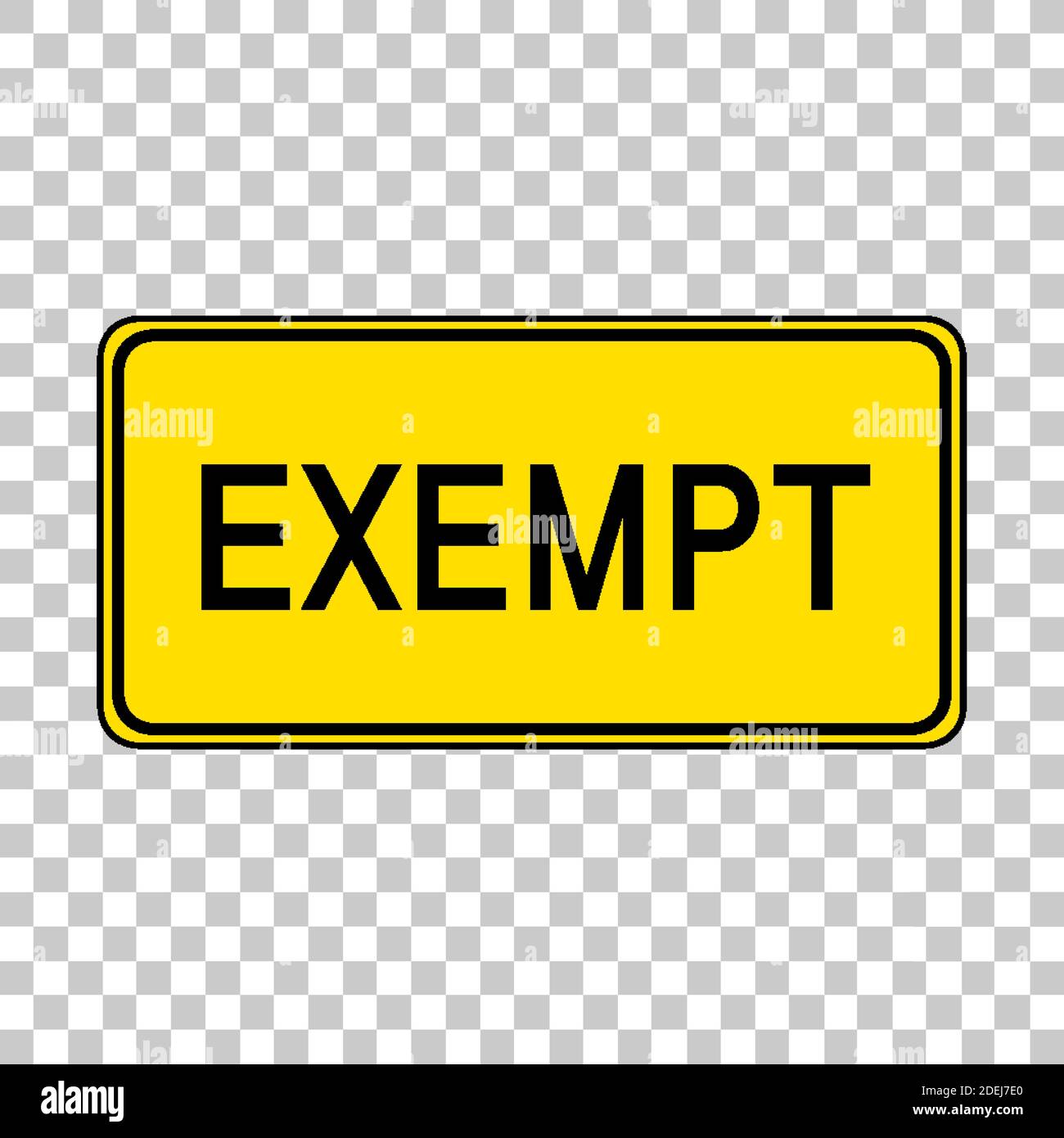 Exempt sign isolated on transparent background illustration Stock ...