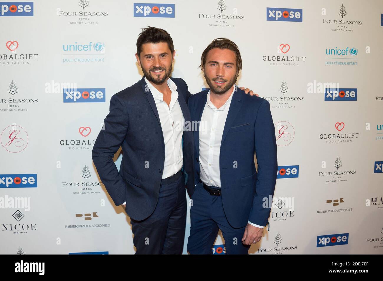 Christophe Beaugrand and Ghislain Gerin attending the Global Gift Gala ...