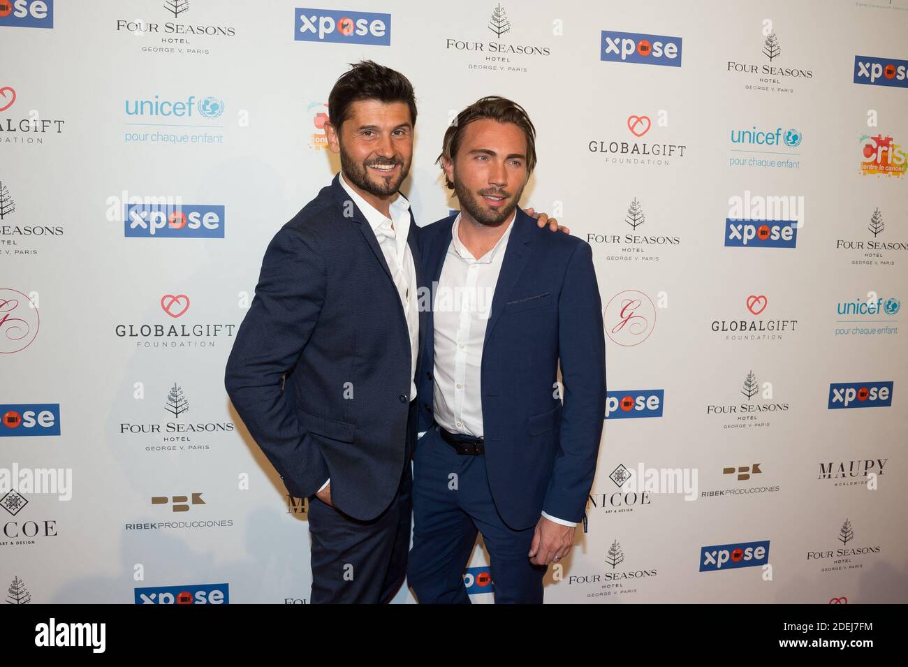 Christophe Beaugrand and Ghislain Gerin attending the Global Gift Gala ...