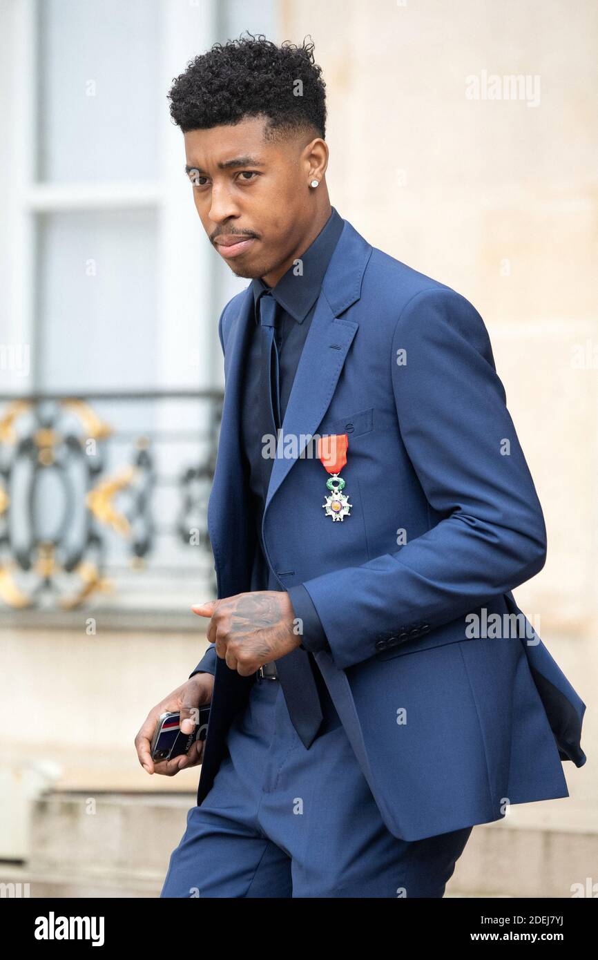 French soccer team player Presnel Kimpembe winner of the Russia 2018 ...