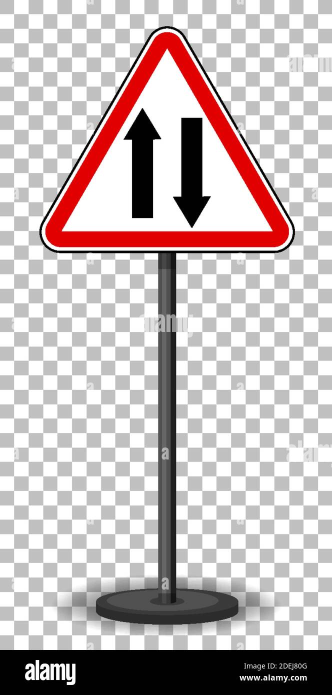 Red traffic sign on transparent background illustration Stock Vector ...