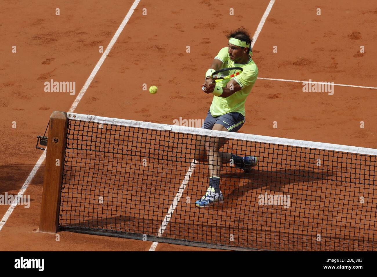 Spain's Rafael Nadal playing in the 1/4 of final of the 2019 BNP ...