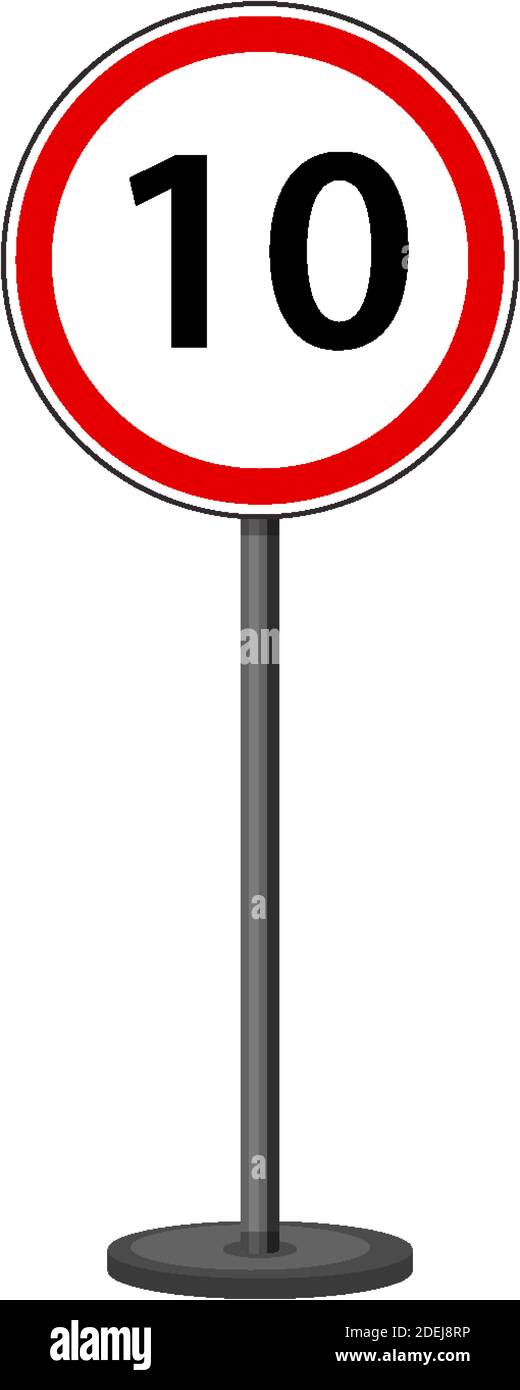Red traffic sign on white background illustration Stock Vector Image ...
