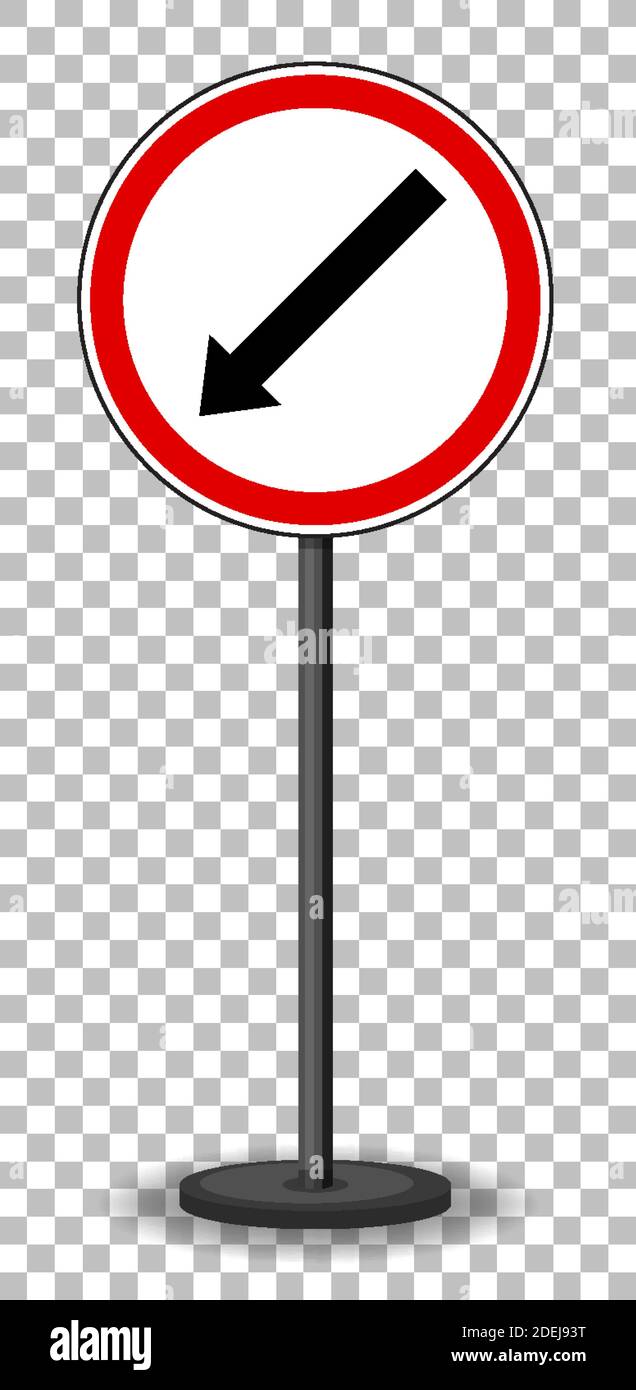 Red traffic sign on transparent background illustration Stock Vector ...