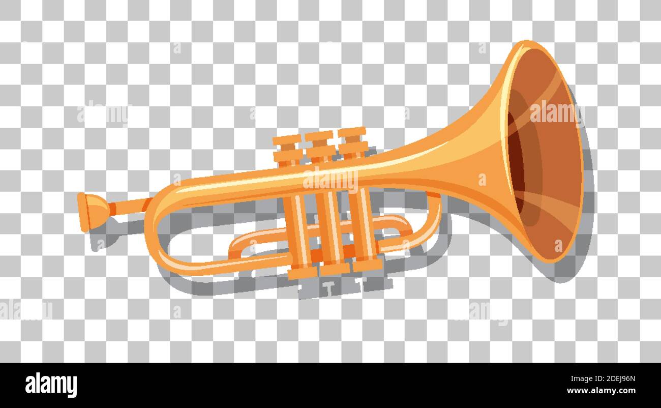 Trumpet isolated on transparent background illustration Stock Vector ...