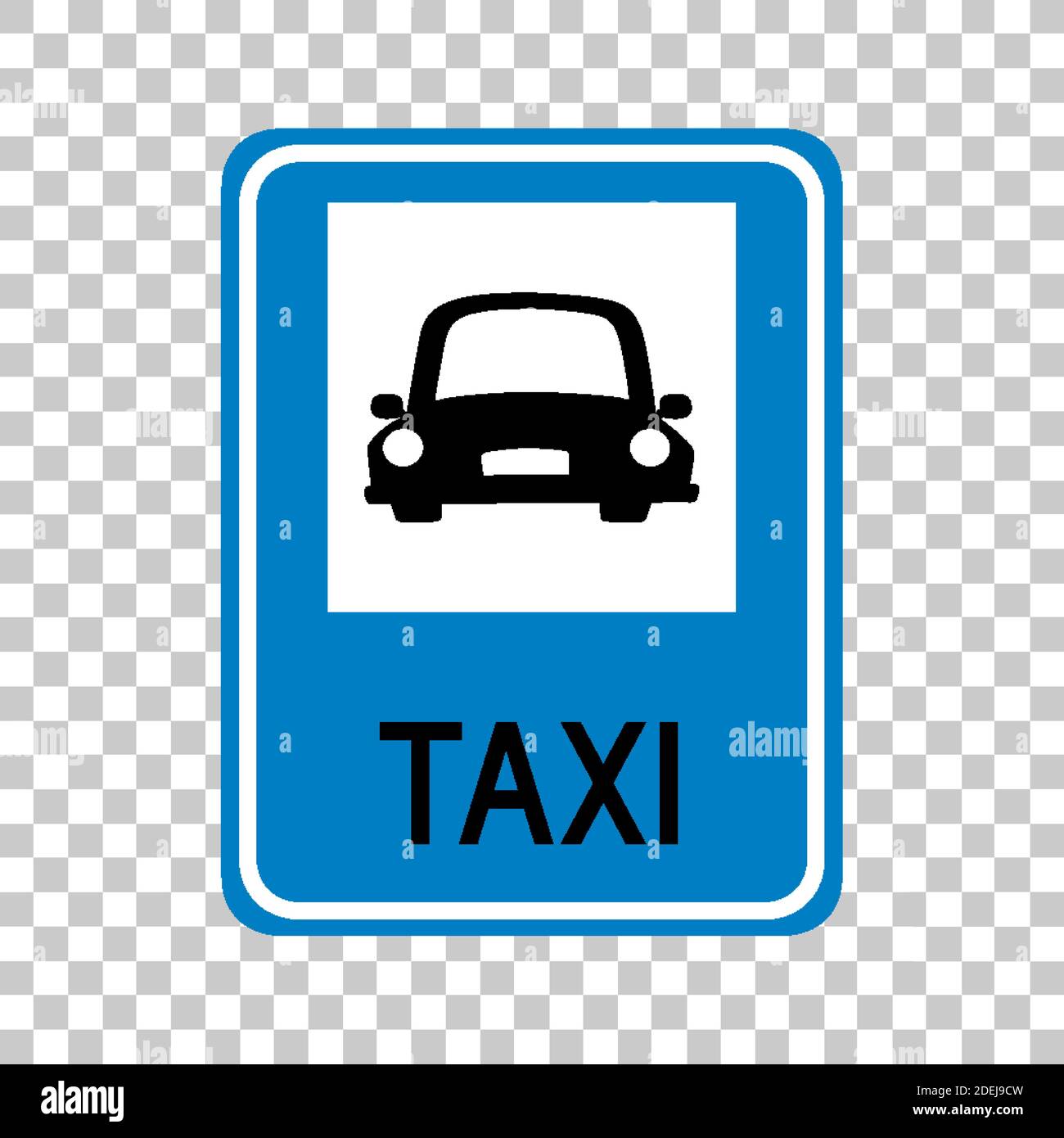 Taxi sign isolated on transparent background illustration Stock Vector ...