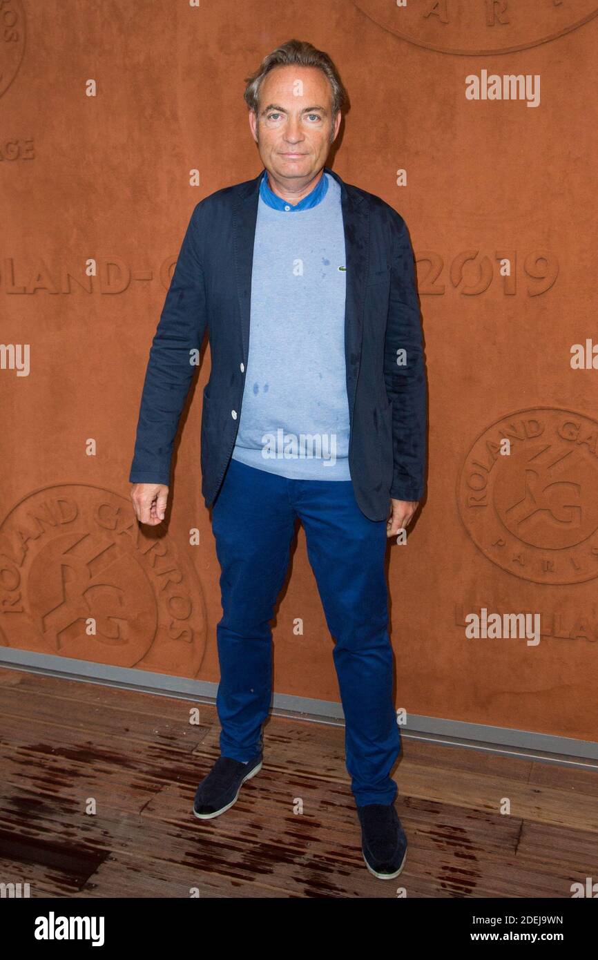 Gilles Cohen in village during French Tennis Open at Roland-Garros ...