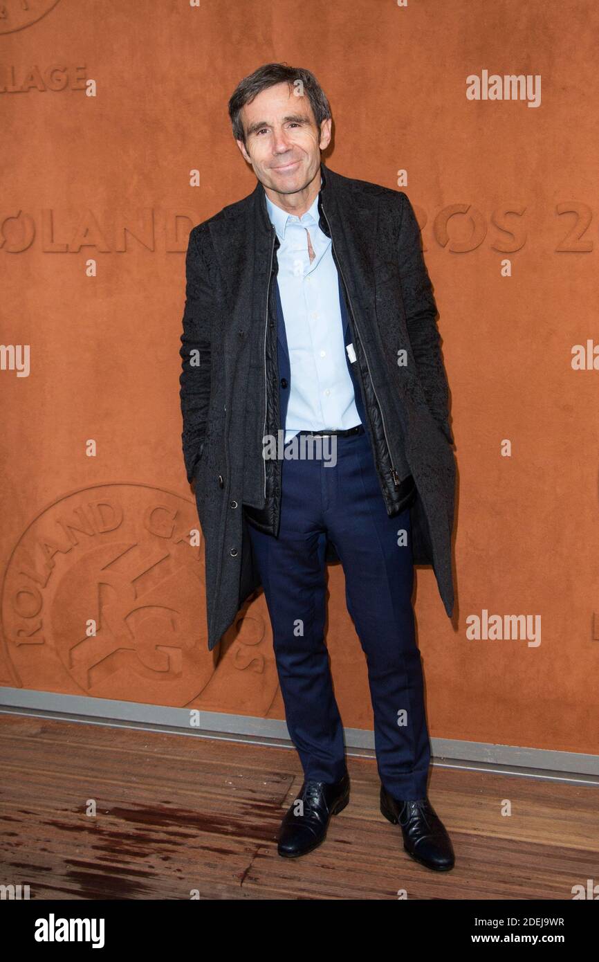 David Pujadas in village during French Tennis Open at Roland-Garros ...