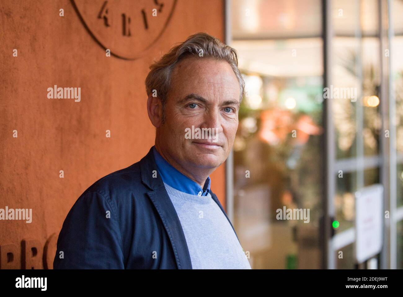 Gilles Cohen in village during French Tennis Open at Roland-Garros ...