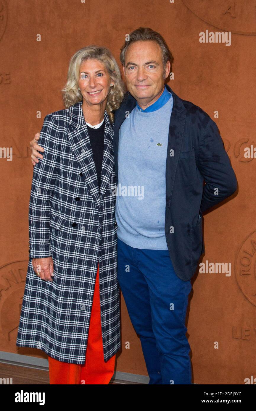 Gilles Cohen and his wife Karine Paschal in village during French ...