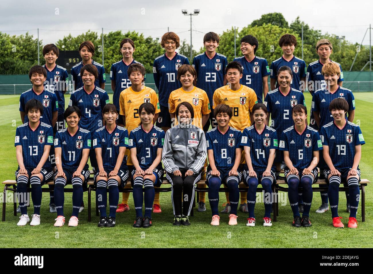 The Nadeshiko Japan players before the training of the Japanese ...