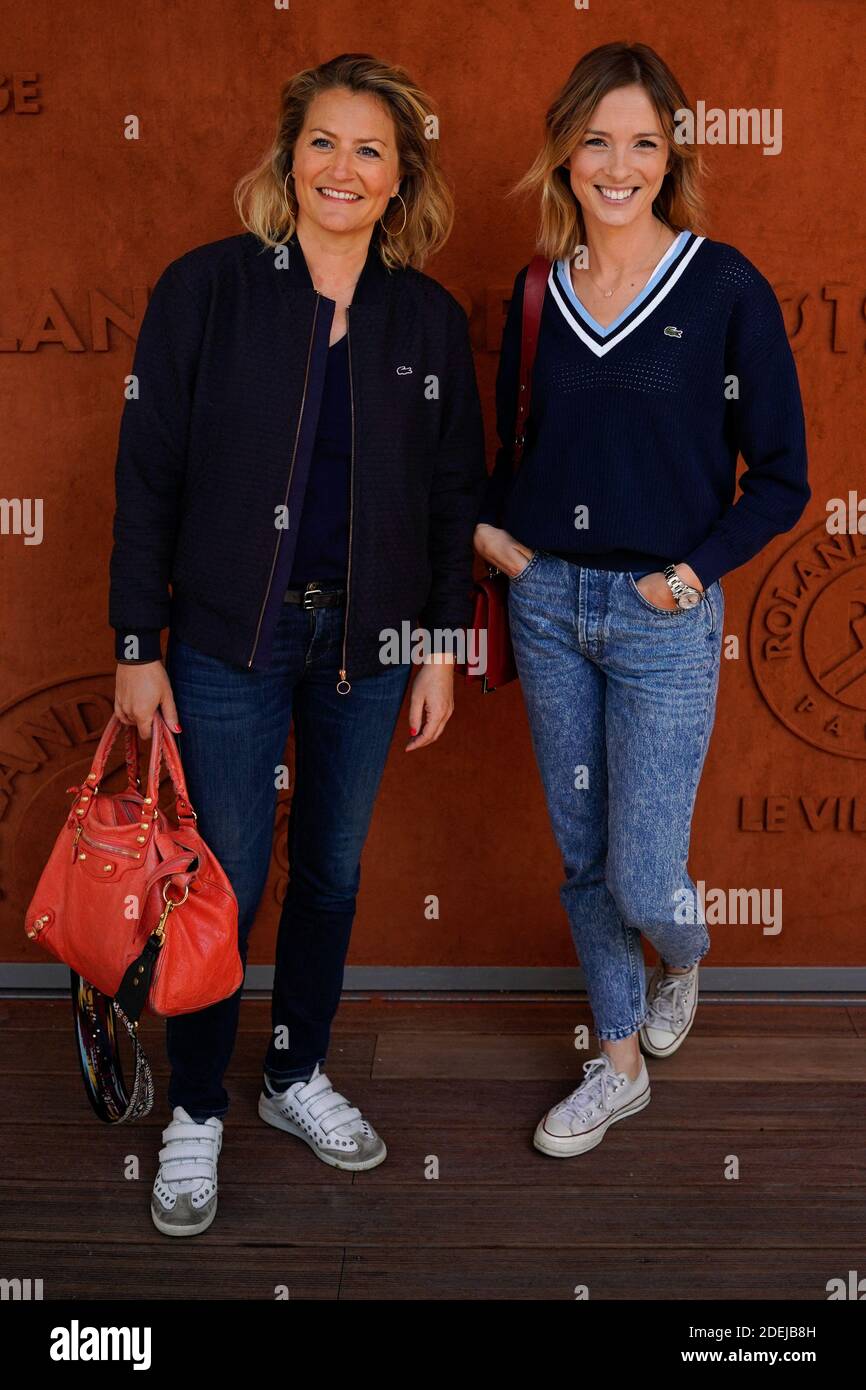 Astrid Bard and Isabelle Ithurburu in Village during French Tennis Open ...