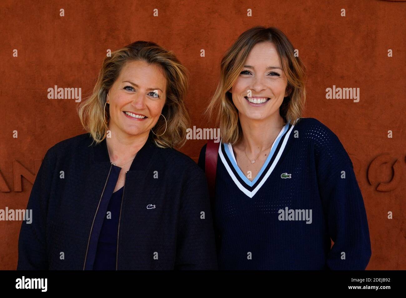Astrid Bard and Isabelle Ithurburu in Village during French Tennis Open ...