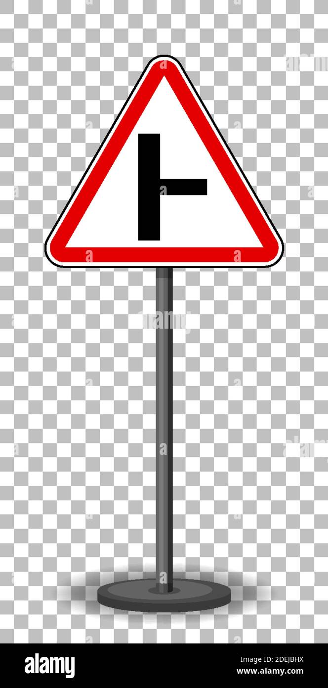 Red traffic sign on transparent background illustration Stock Vector ...